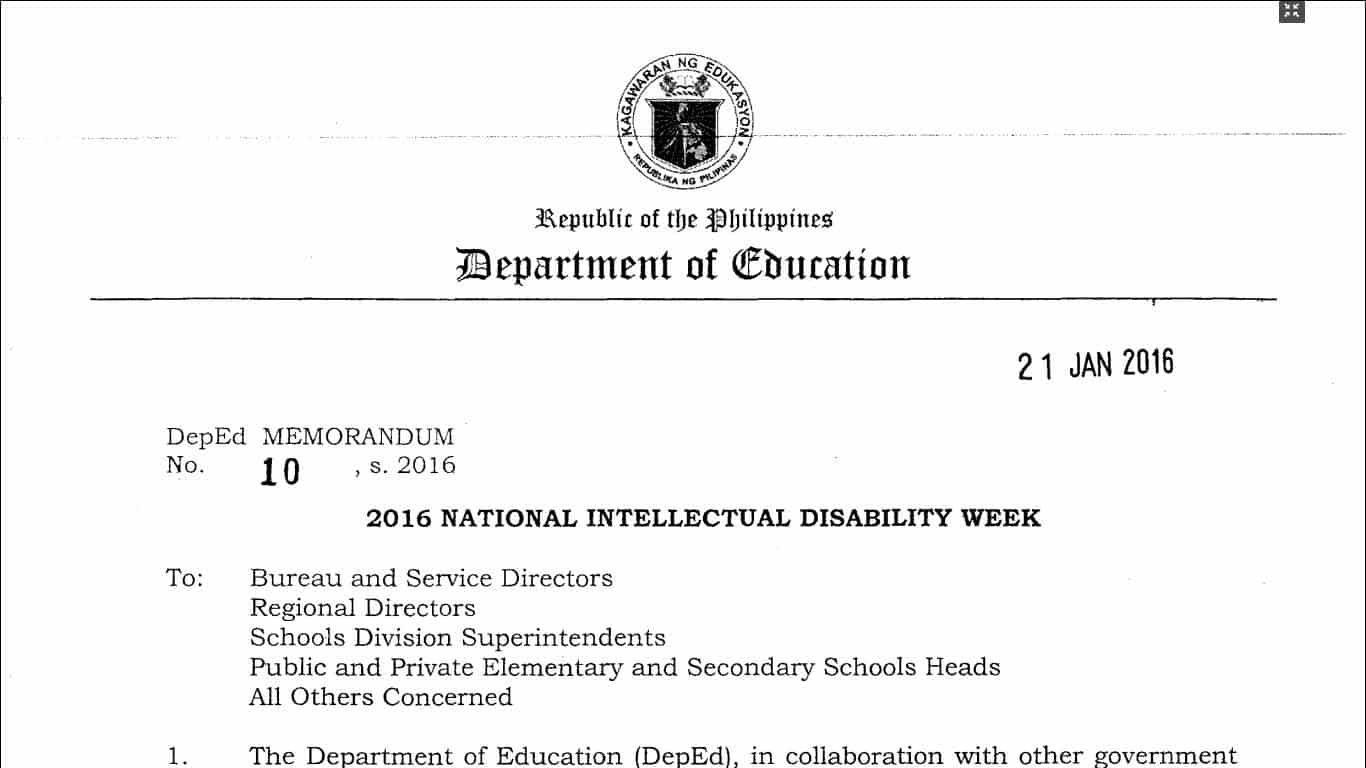 2016 National Intellectual Disability Week - TeacherPH 2016 National Intellectual Disability Week - TeacherPH