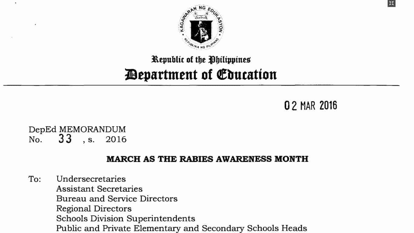 March as the Rabies Awareness Month - TeacherPH