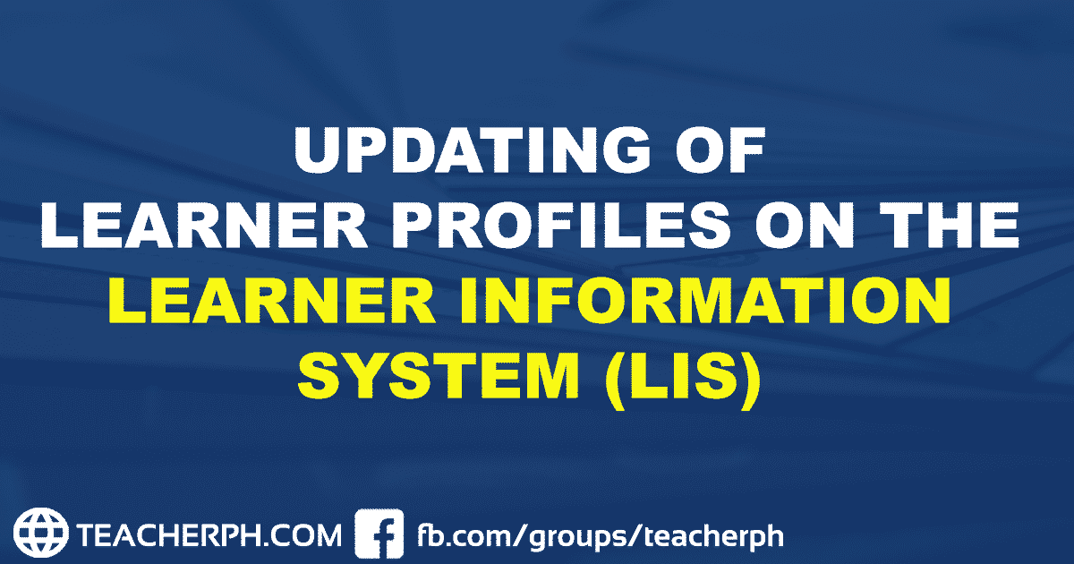 2019 Updating of Learner Profiles on the Learner Information System ...