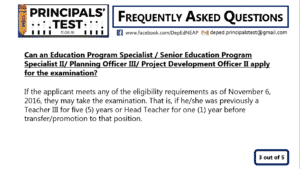 Revised Deadlines for the 2016 Principals' Test - TeacherPH