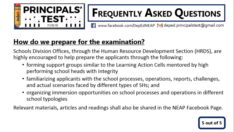 Revised Deadlines for the 2016 Principals' Test - TeacherPH
