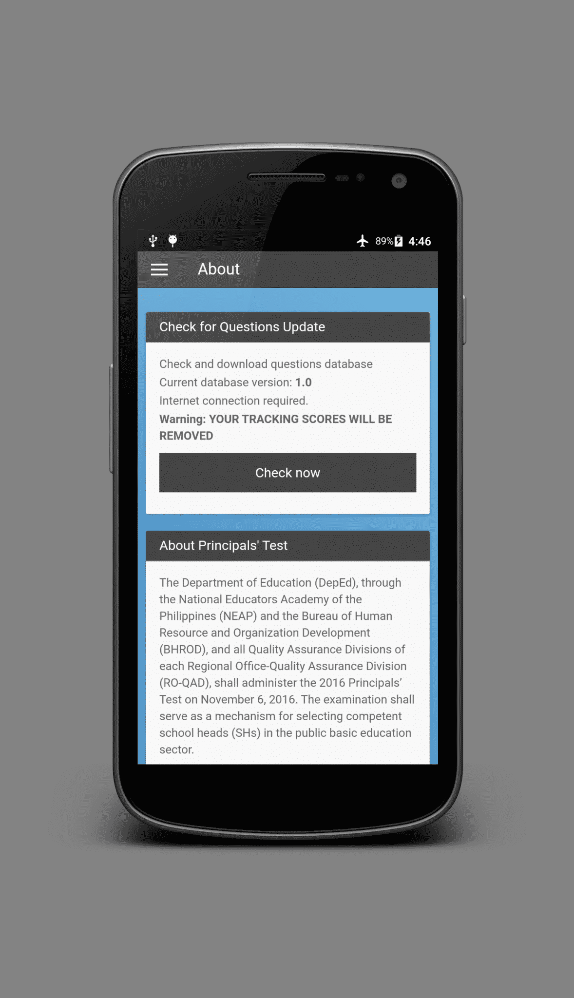 Principals' Test Reviewer for Android - TeacherPH