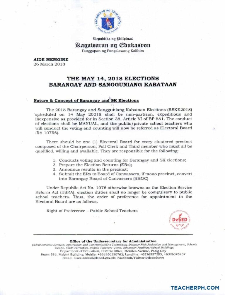 2018 Barangay and Sangguniang Kabataan Elections - TeacherPH 2018 Barangay and Sangguniang Kabataan Elections - TeacherPH