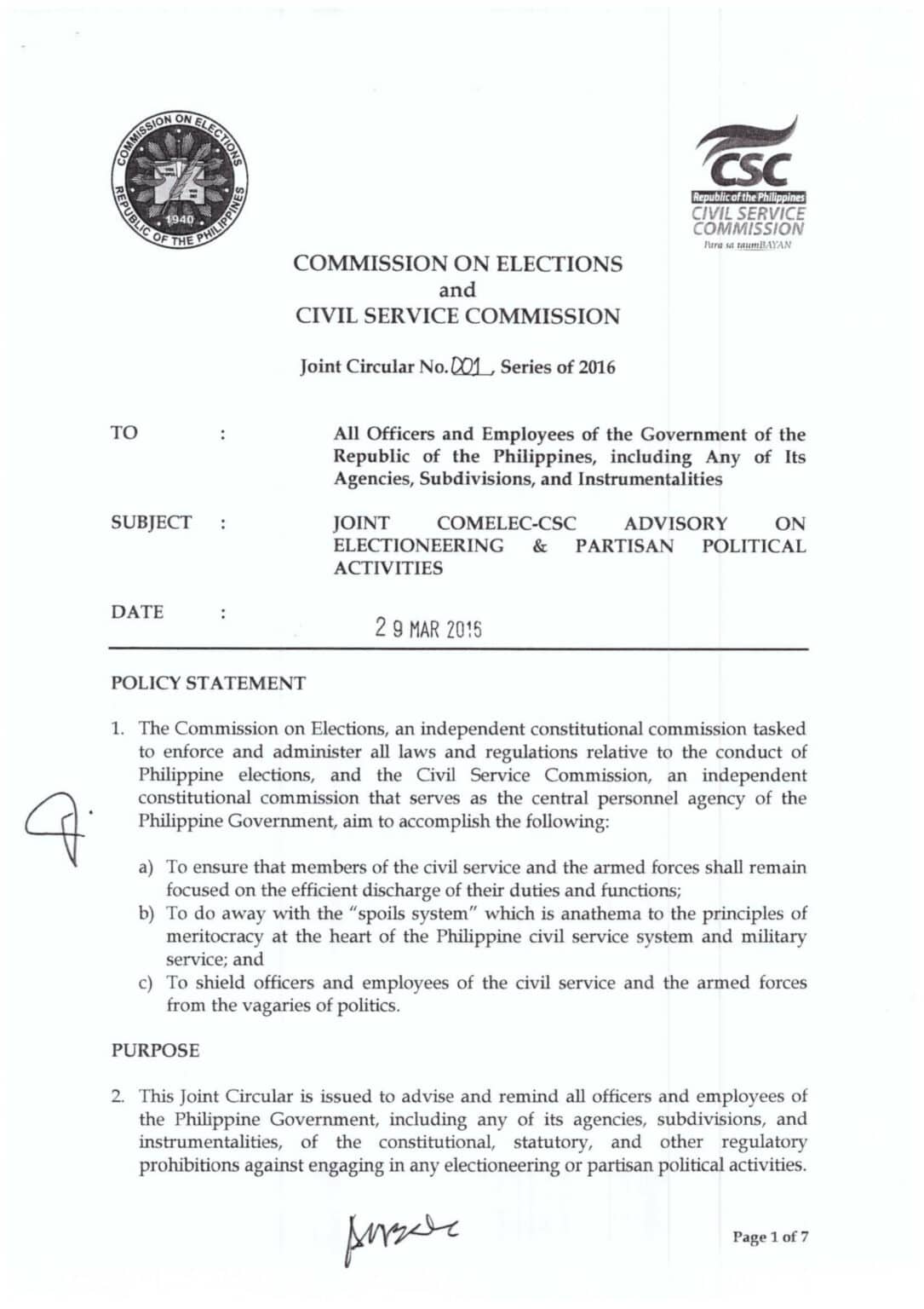 Prohibition on Electioneering and Partisan Political Activity - TeacherPH