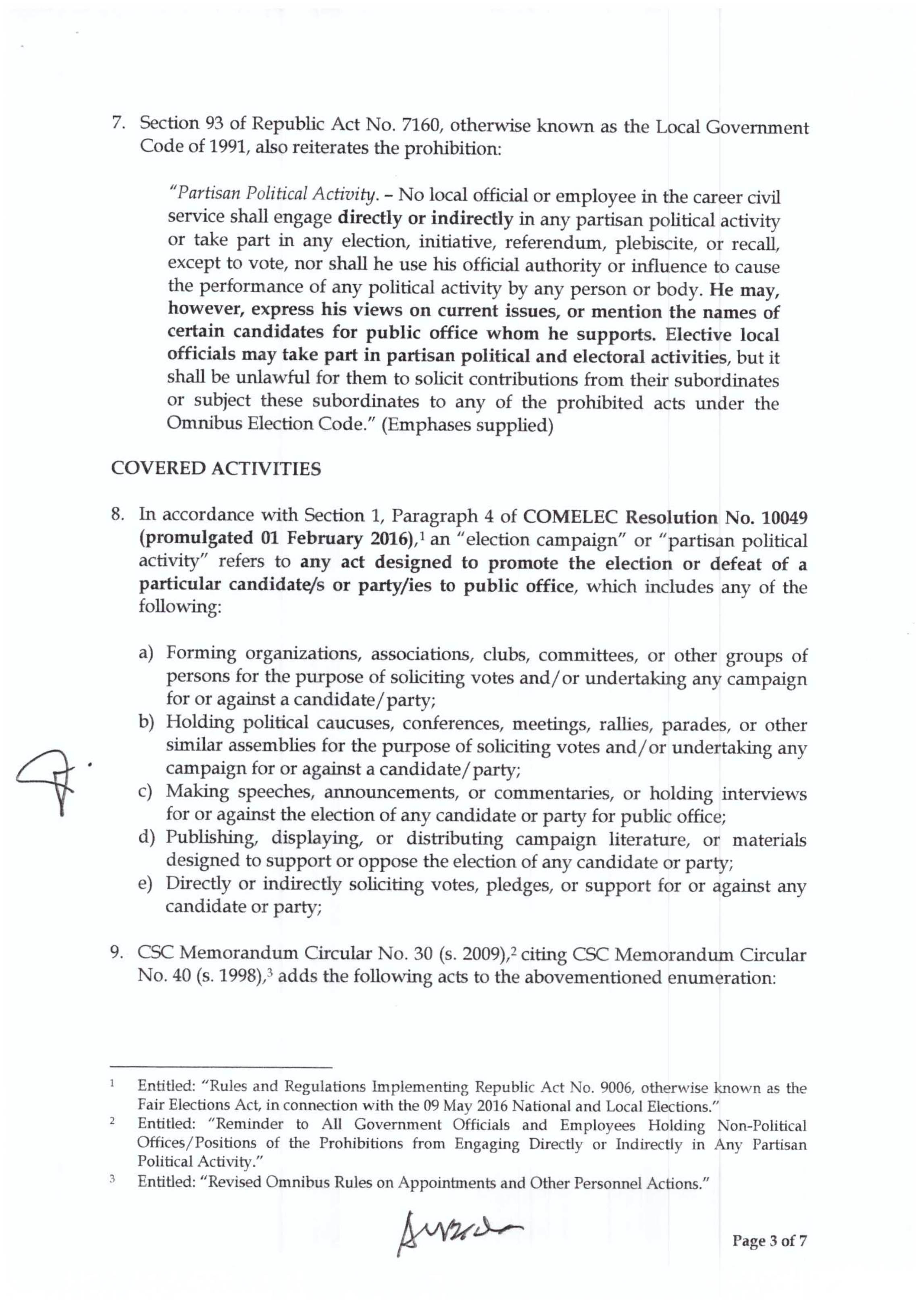 Prohibition on Electioneering and Partisan Political Activity - TeacherPH