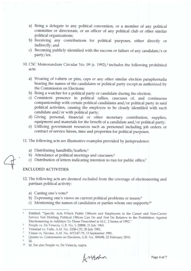 Prohibition on Electioneering and Partisan Political Activity - TeacherPH