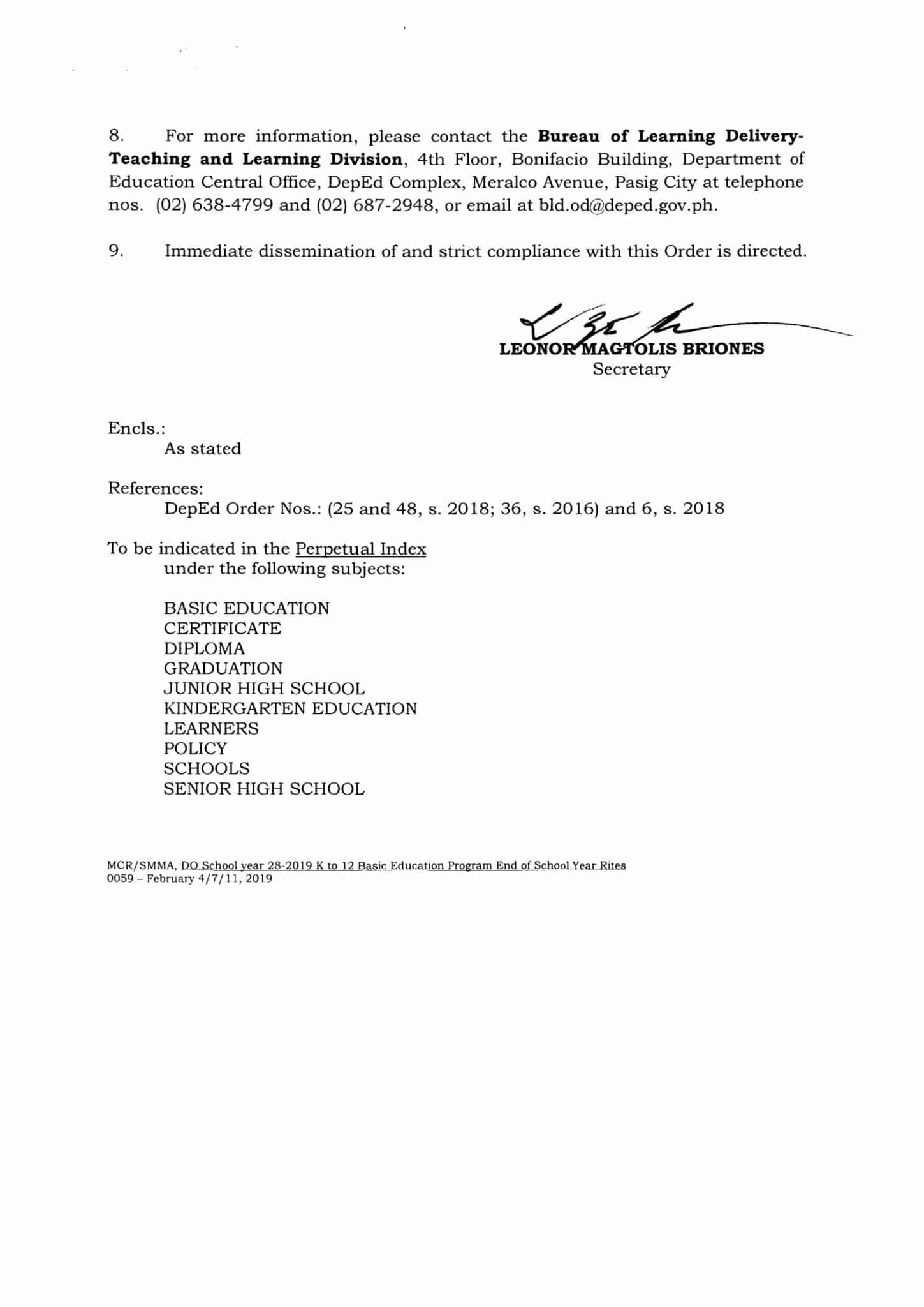 2019 DepEd End of School Year Rites and Graduation Theme - TeacherPH