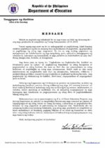 2019 Graduation Message of DepEd Secretary Leonor Magtolis Briones ...