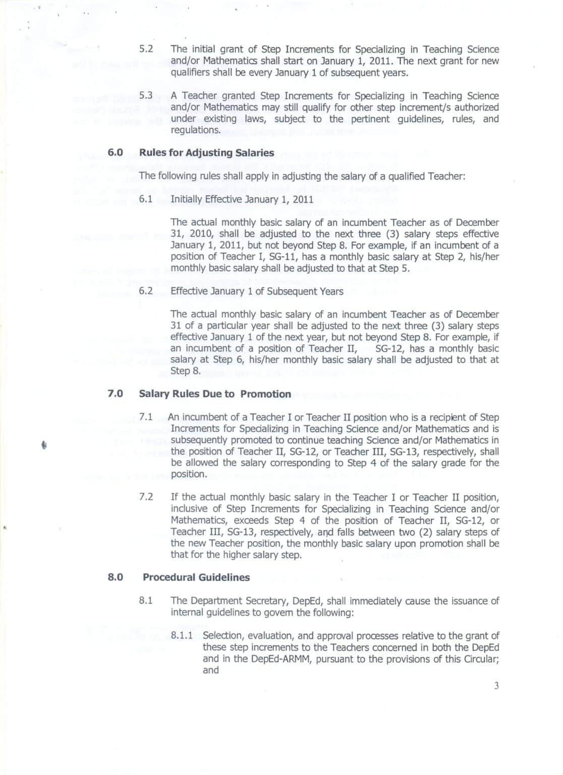 2019 DepEd Guidelines on the Grant of Step Increment - TeacherPH