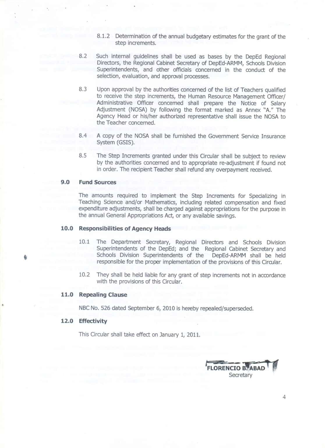 2019 DepEd Guidelines on the Grant of Step Increment - TeacherPH