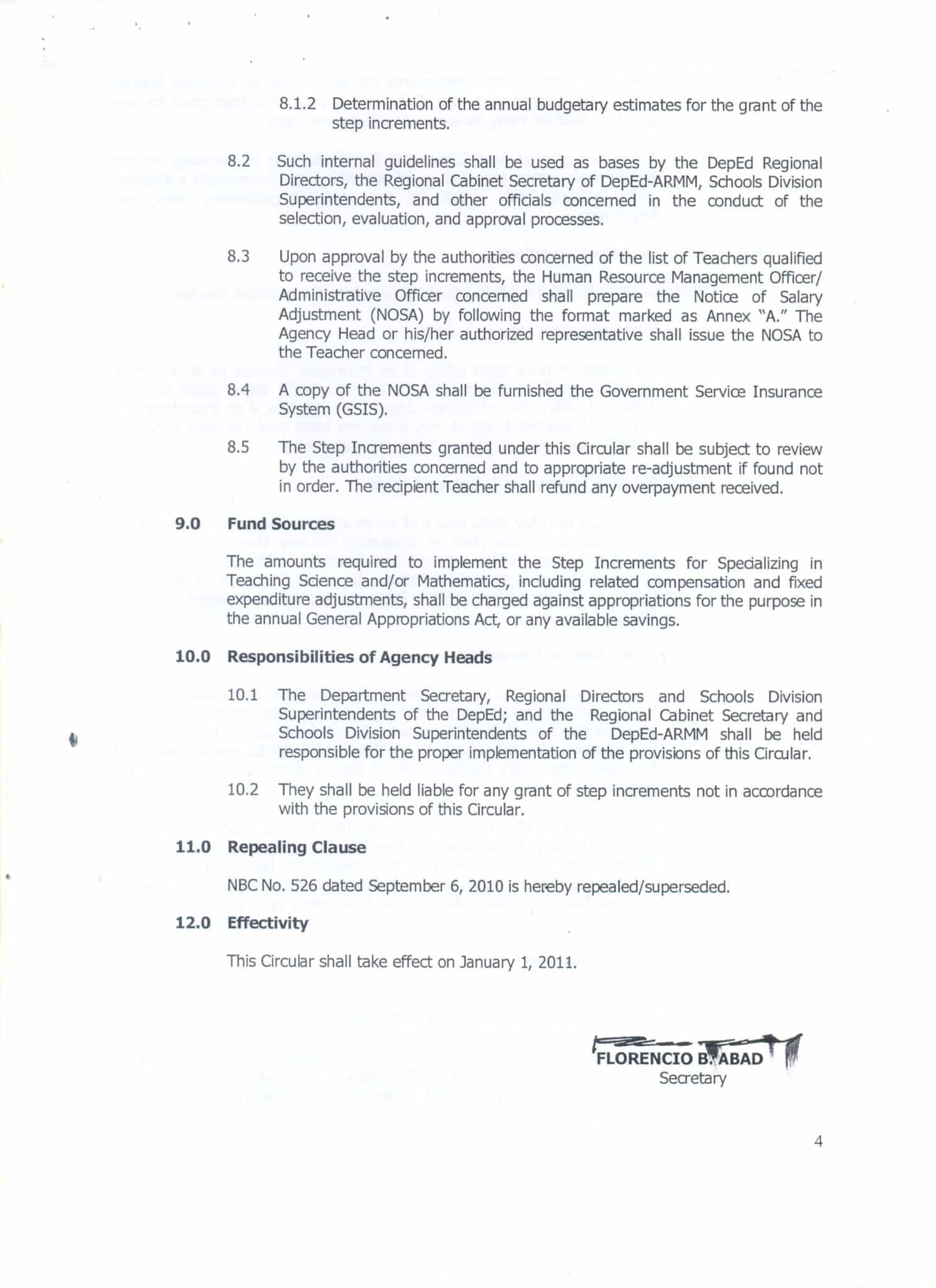 2019 DepEd Guidelines on the Grant of Step Increment - TeacherPH