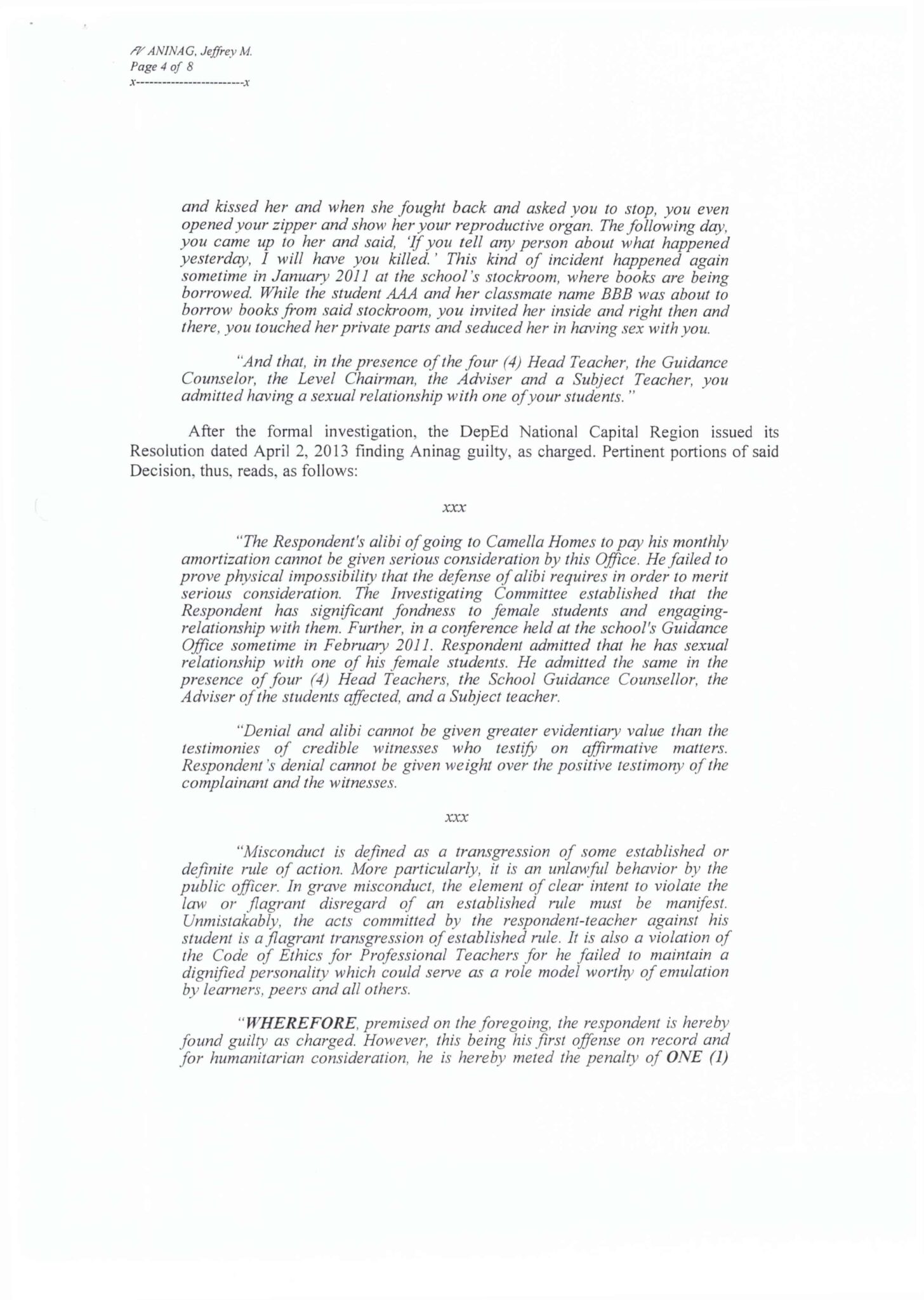 Must-Read Decision on the Case of Grave Misconduct - TeacherPH