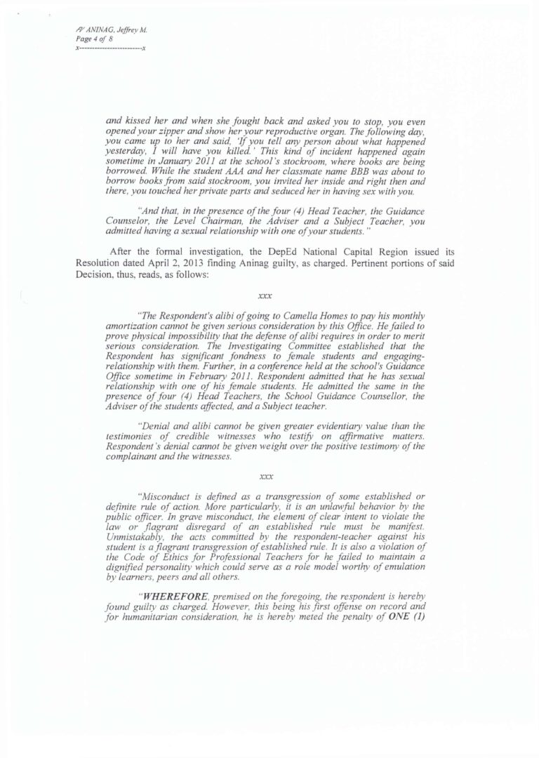 Must-Read Decision on the Case of Grave Misconduct - TeacherPH