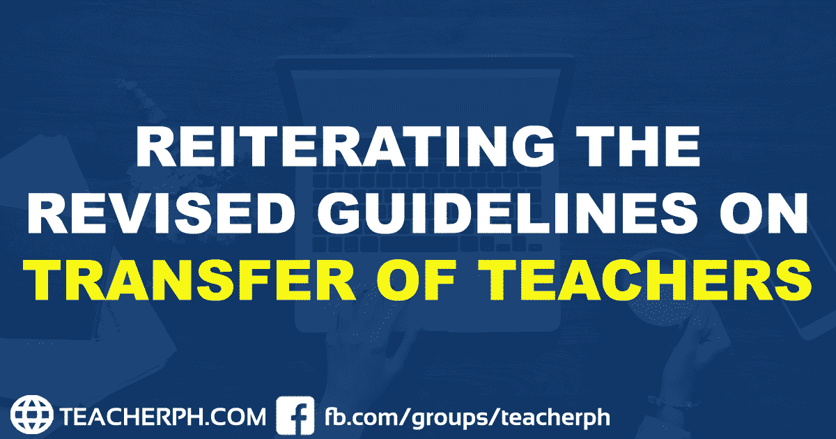 Reiterating DepEd Order No. 22, s. 2013 - TeacherPH