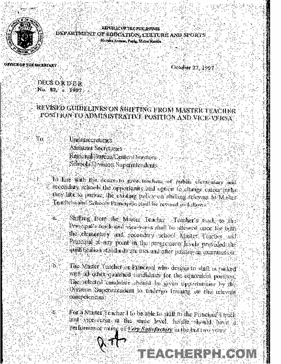 Teaching Loads of Master Teachers and Head Teachers - TeacherPH