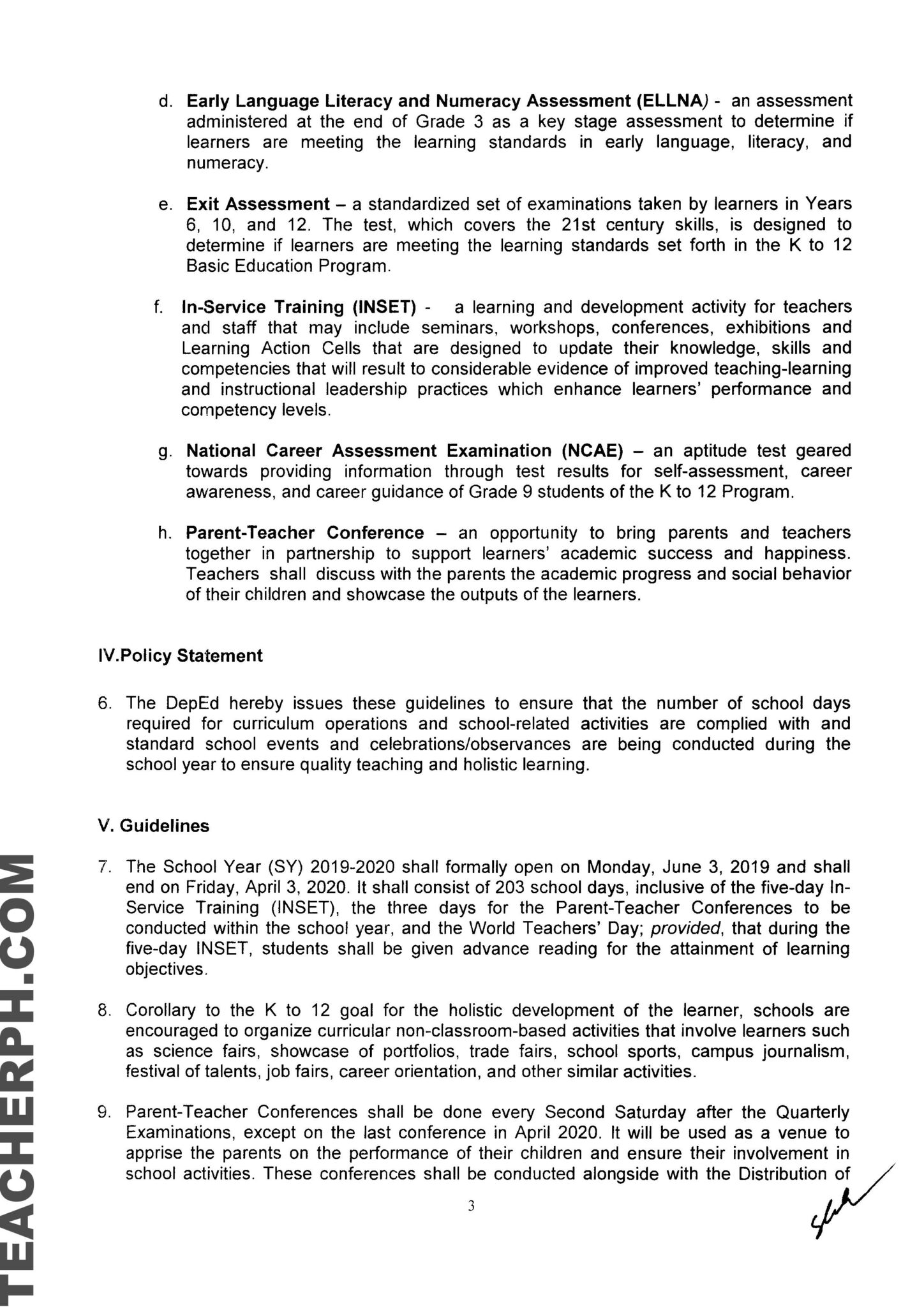 DepEd School Calendar for School Year 2019–2020 - TeacherPH