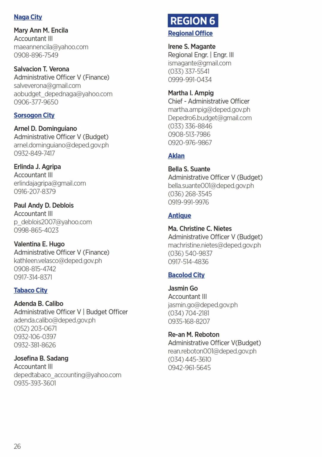 2019 Deped Finance Directory - TeacherPH