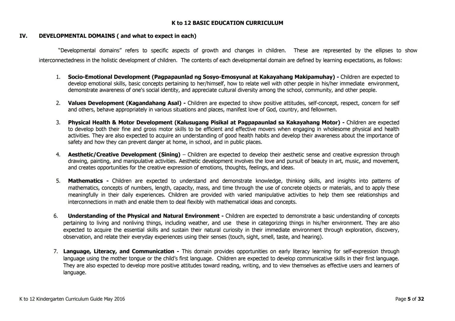 DepEd Kindergarten Curriculum Guide - TeacherPH