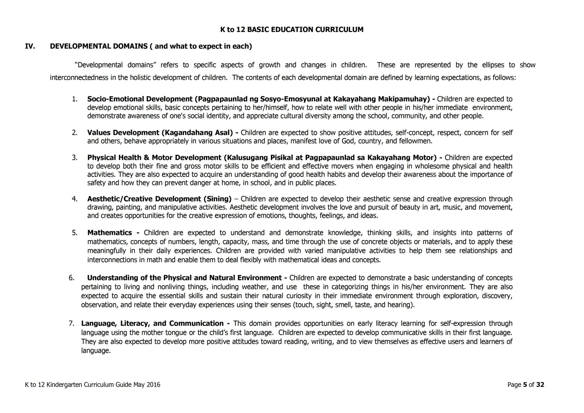 DepEd Kindergarten Curriculum Guide - TeacherPH