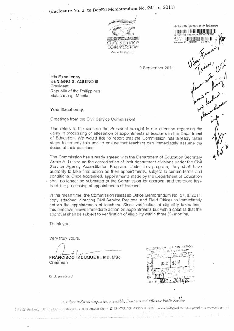 Processing or Attestation of Teachers’ Appointments - TeacherPH