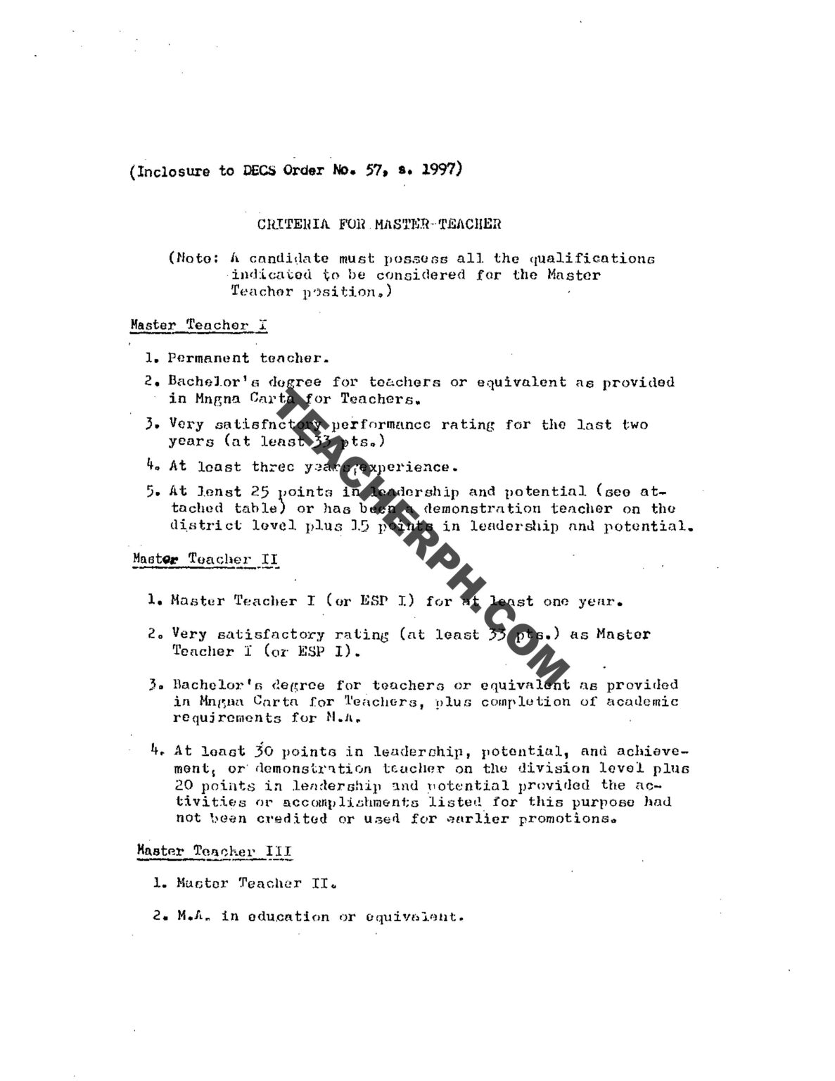 Guidelines in the Ranking of Master Teacher Applicants - TeacherPH