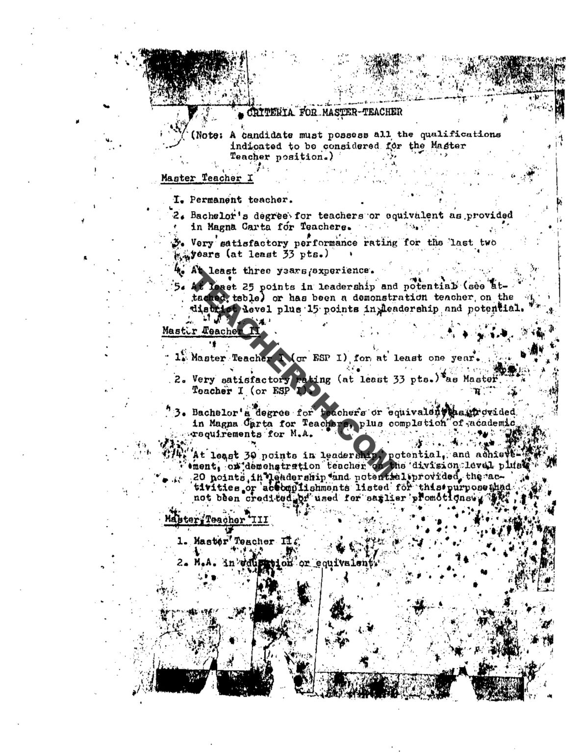 Guidelines in the Ranking of Master Teacher Applicants - TeacherPH