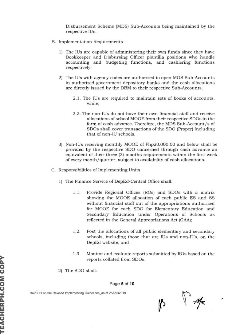 Deped Releases Revised Guidelines on Schools MOOE - TeacherPH