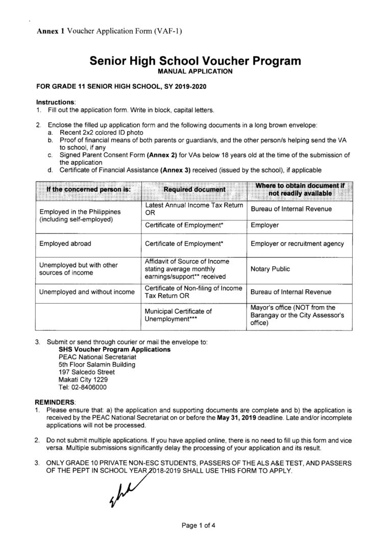 2019 DepEd Guidelines on Senior High School Voucher Program - TeacherPH