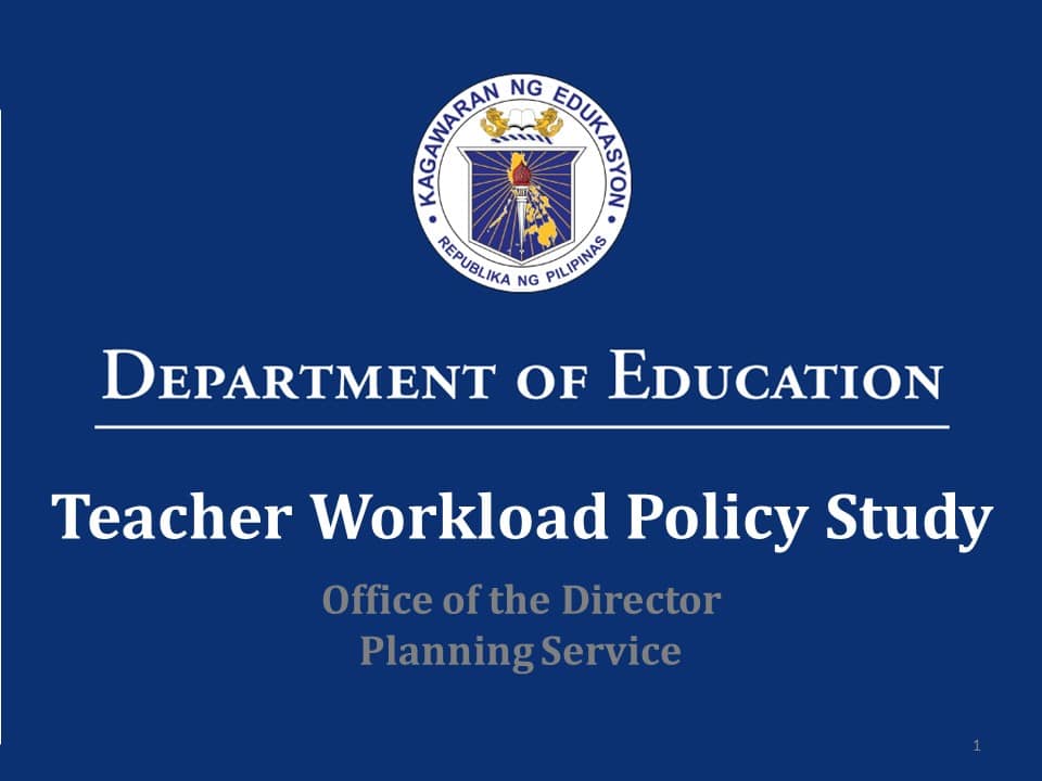 DepEd Teachers' Workload Policy Study - TeacherPH