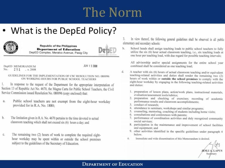 DepEd Teachers' Workload Policy Study - TeacherPH