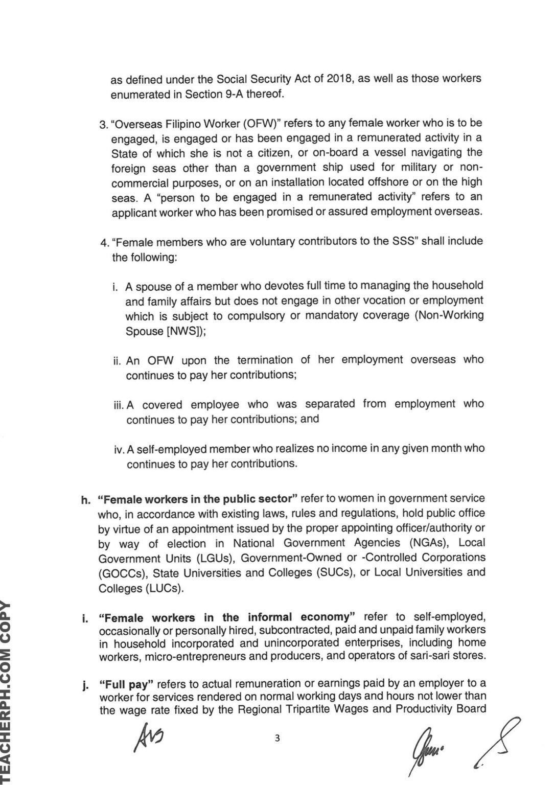 Implementing Rules and Regulations of the 105-Day Expanded Maternity ...
