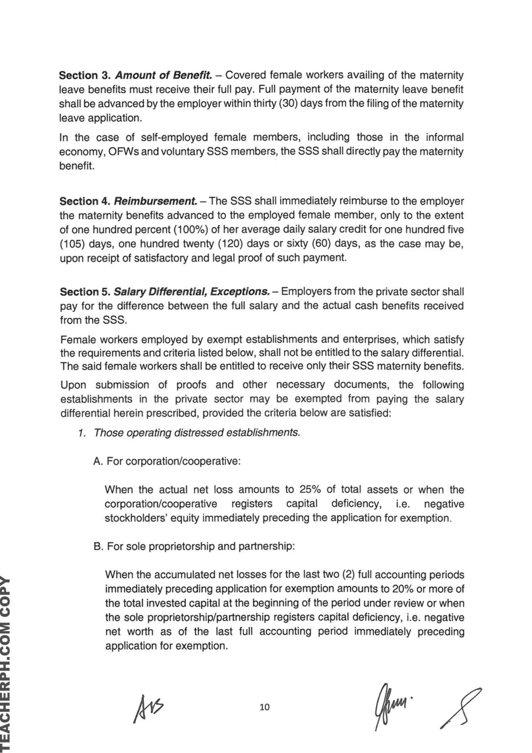 Implementing Rules and Regulations of the 105-Day Expanded Maternity ...