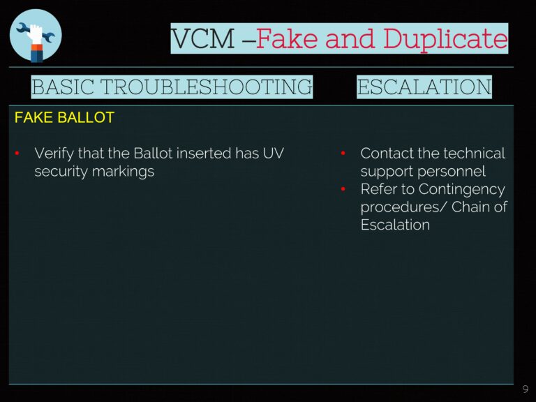 Vote Counting Machines (VCMs) Troubleshooting Guide - TeacherPH