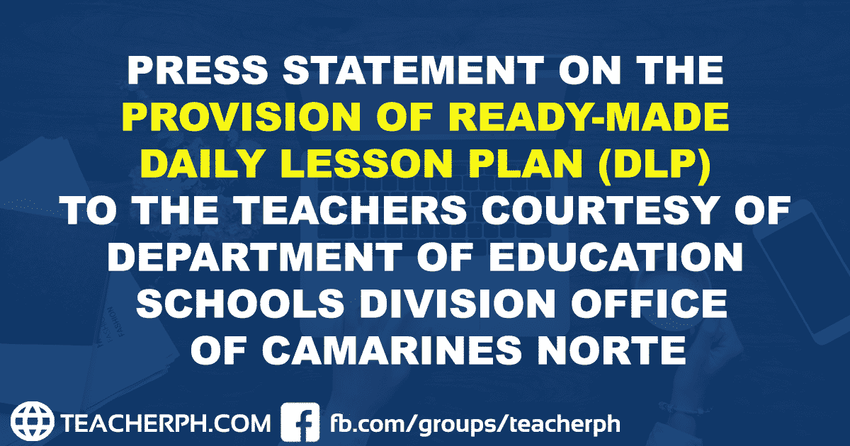 Provision of Ready-Made Daily Lesson Plan (DLP) to the Teachers ... Provision of Ready-Made Daily Lesson Plan (DLP) to the Teachers ...