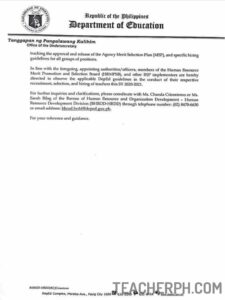 DepEd Hiring Guidelines for Teaching Positions for School Year (SY ...