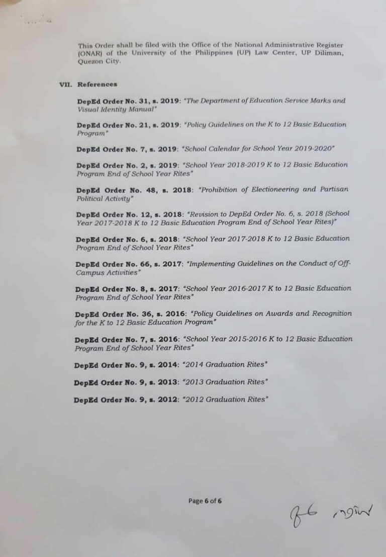 2020 DepEd End of School Year Rites, Theme, Schedule, Certificates and ...