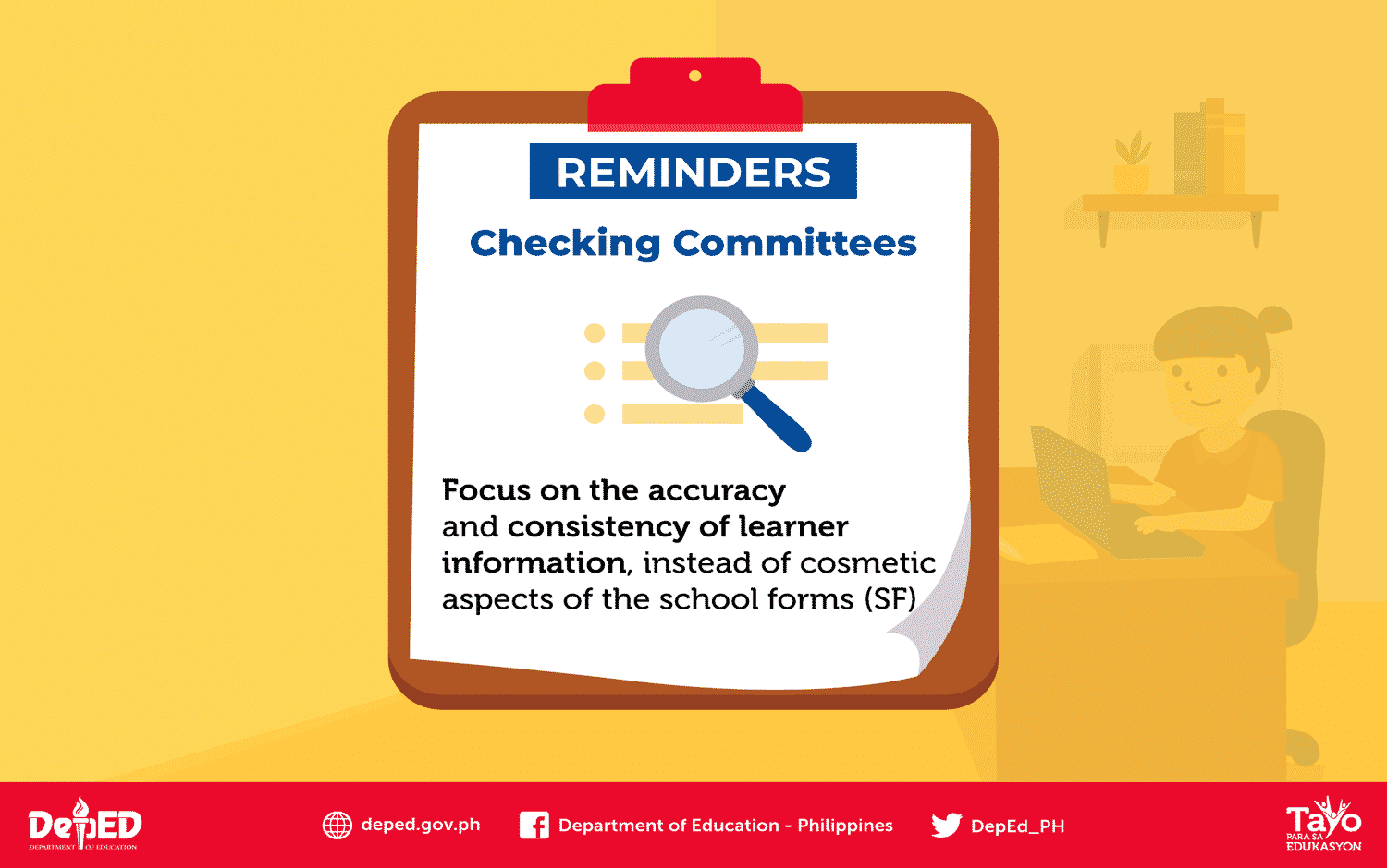 General Reminders on the Checking of School Forms for School Year 2019 ...