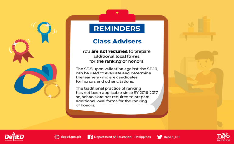 General Reminders on the Checking of School Forms for School Year 2019 ...