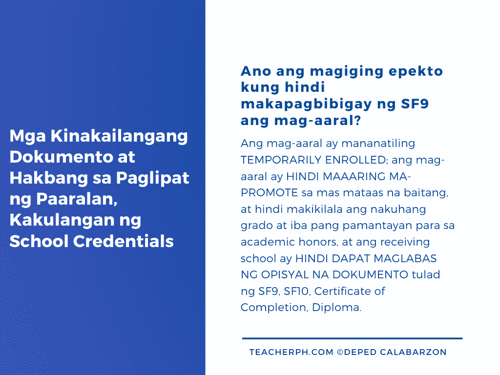 Mga Kinakailangang Dokumento at Hakbang sa Paglipat ng Paaralan - TeacherPH