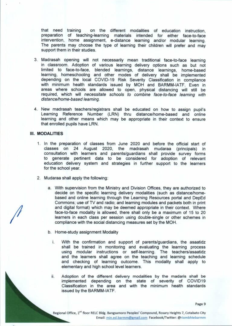 Ministry of Basic, Higher and Technical Education (MBHTE) Guidelines ...