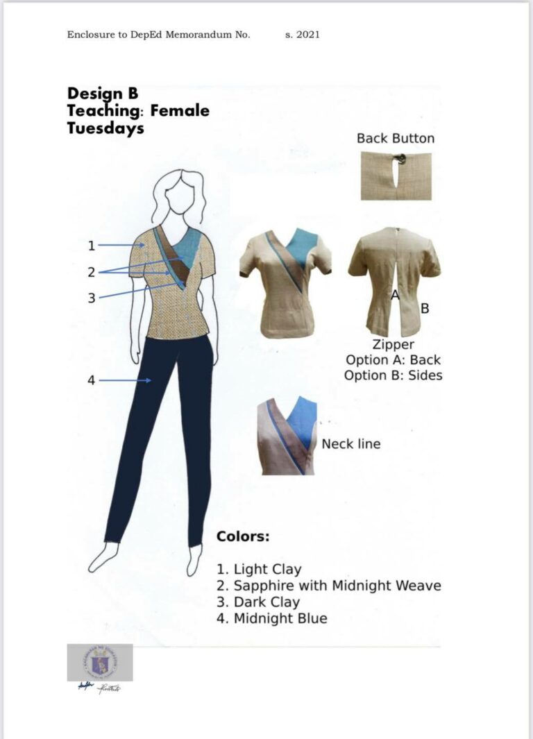 DepEd National Uniform Designs for Teaching and Non-Teaching Personnel ...