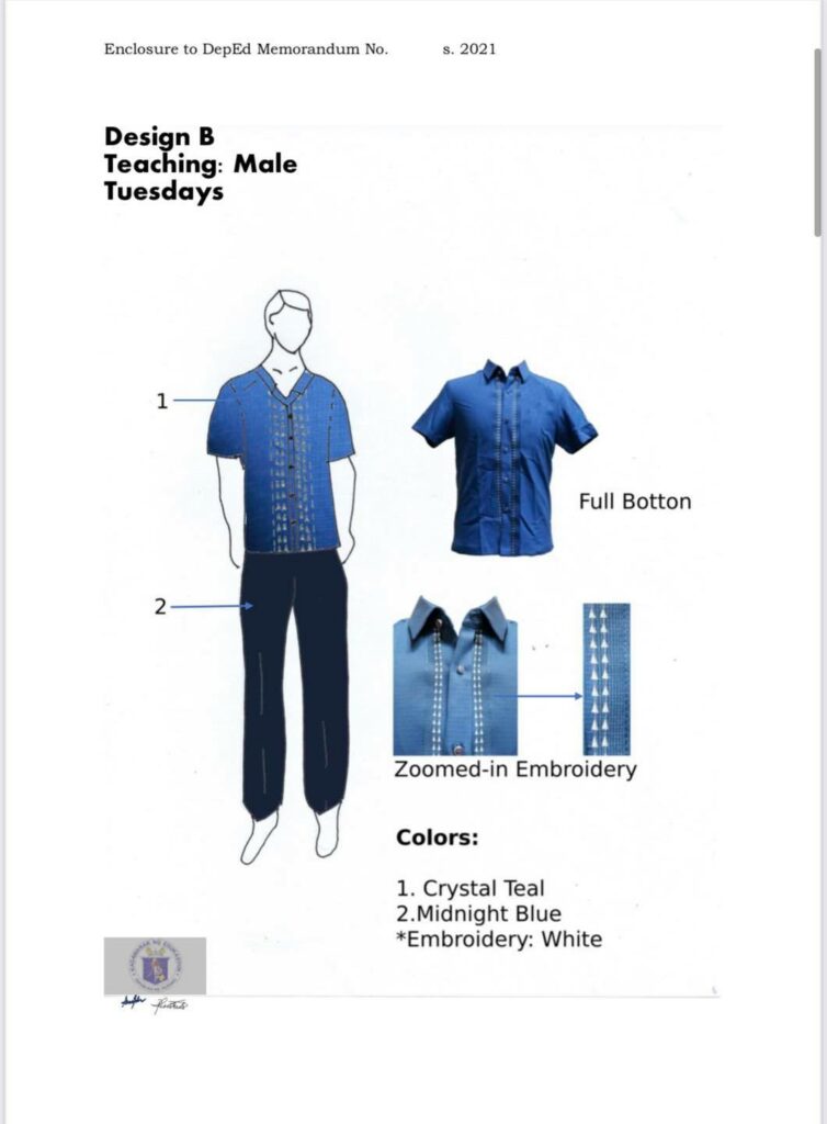 DepEd National Uniform Designs for Teaching and Non-Teaching Personnel ...