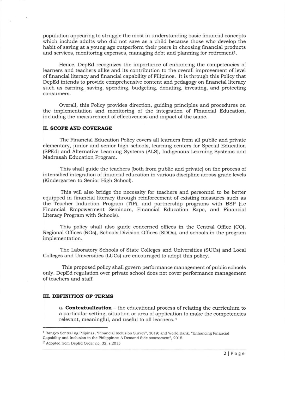 DepEd Financial Education Policy (DepEd Order No. 22, s. 2021) - TeacherPH