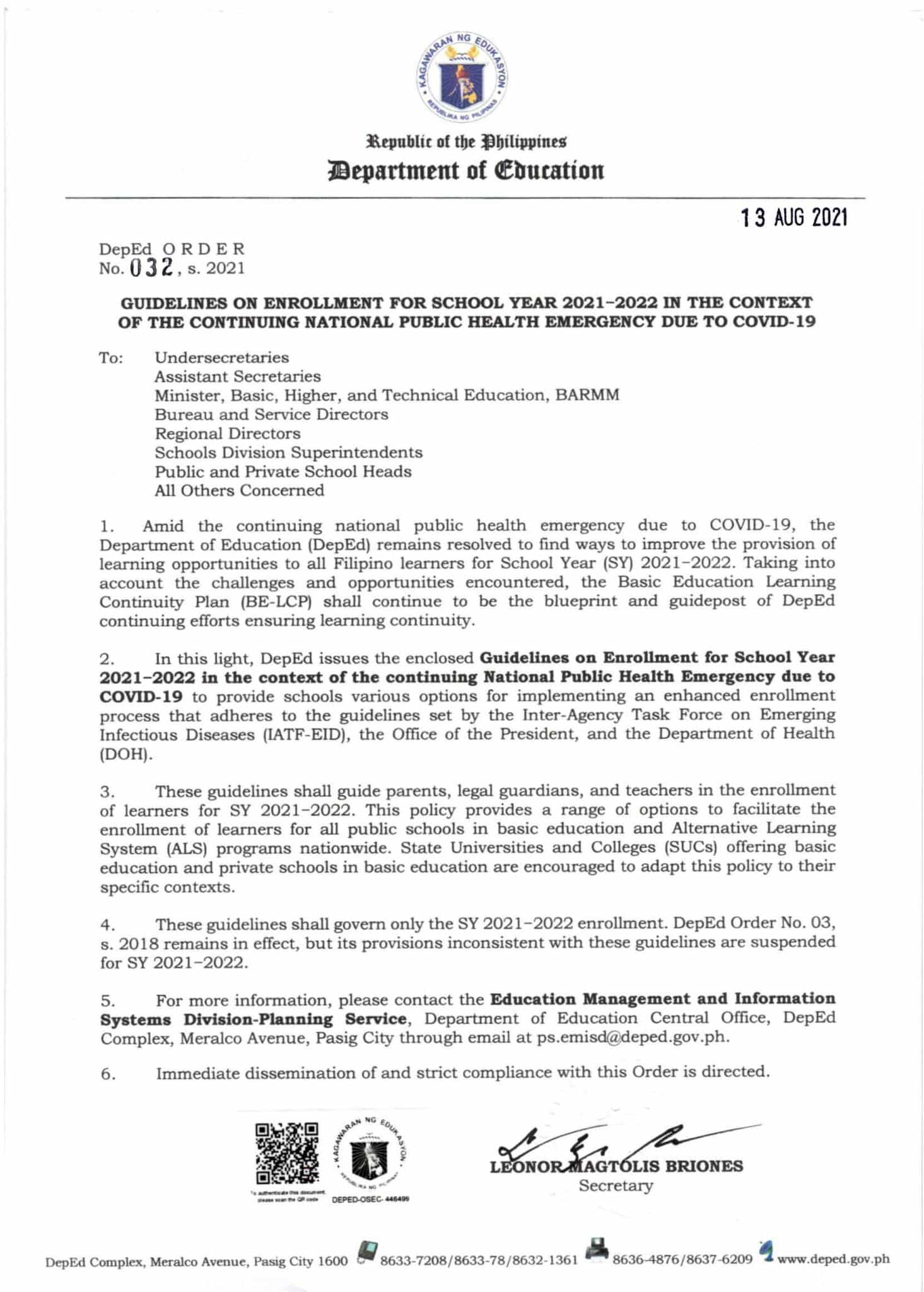 DepEd Enrollment Procedures For School Year 2021 2022 TeacherPH