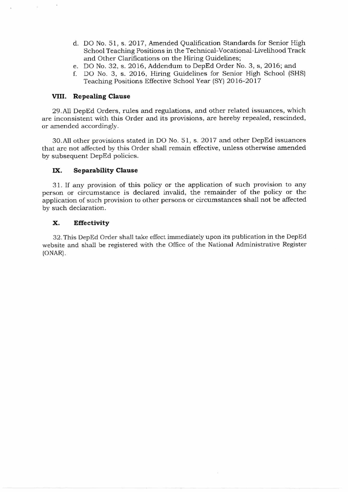 DepEd Guidelines on the Renewal of Provisional Appointment of Senior ...