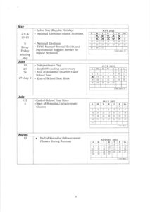 DepEd School Calendar and Activities for School Year 2021-2022 - TeacherPH