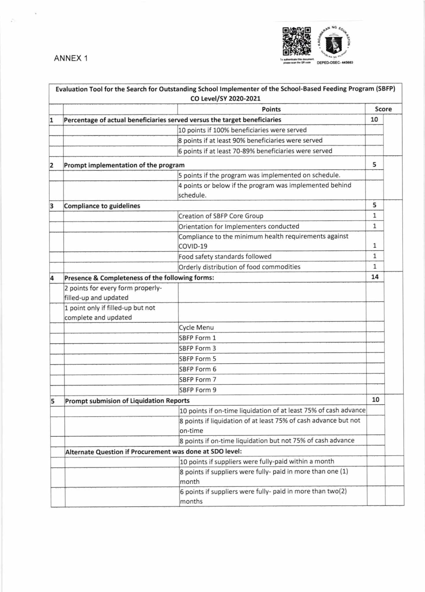 Search for the Most Outstanding Implementers of the School-Based ...