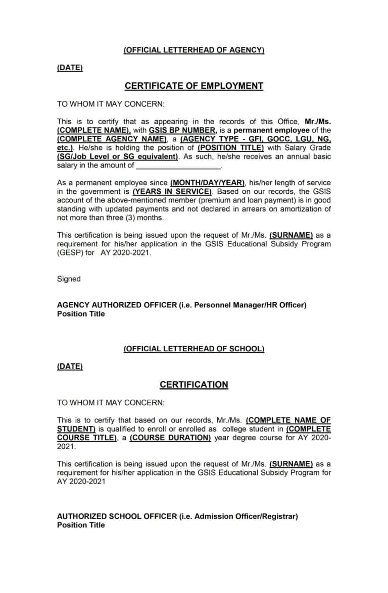 GSIS Educational Subsidy Program (GESP) for School Year 2021-2022 ...