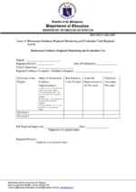 DepEd Homeroom Guidance Regional Monitoring and Evaluation Tool - TeacherPH