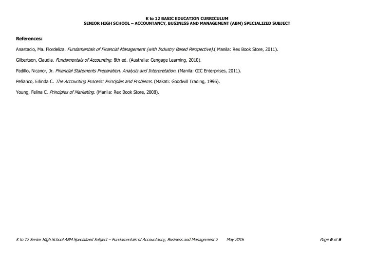 Grade 12 Fundamentals of Accountancy, Business and Management 2 ...